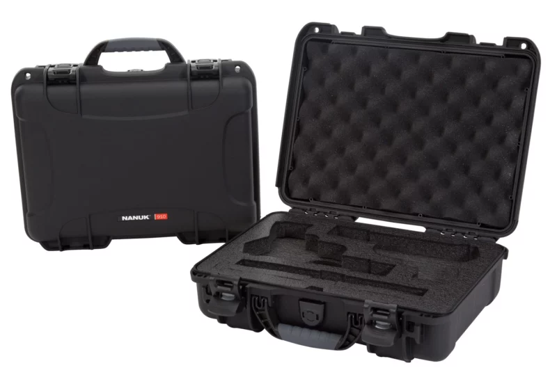 Nanuk 910CLASG1 910 Classic 2 Up Pistol Case Black Polymer w/ Latches ...