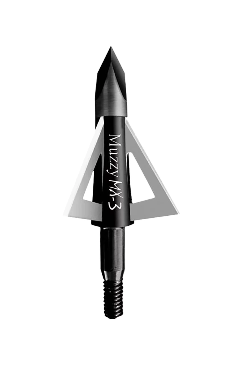 Muzzy 225MX33 MX-3 Broadhead 3-Blade Trocar Tip Anodized Aluminum ...