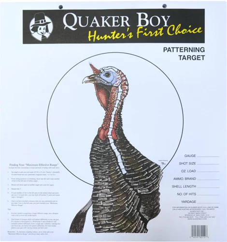 QUAKER BOY PAPER TARGET TURKEY - 20" X 20" 100-PACK - Echo 6 Weapons