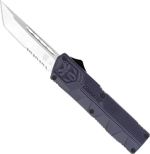 COBRATEC LIGHTWEIGHT OTF - NYPD BLUE 3.25" TANTO SERRATED - Echo 6 Weapons