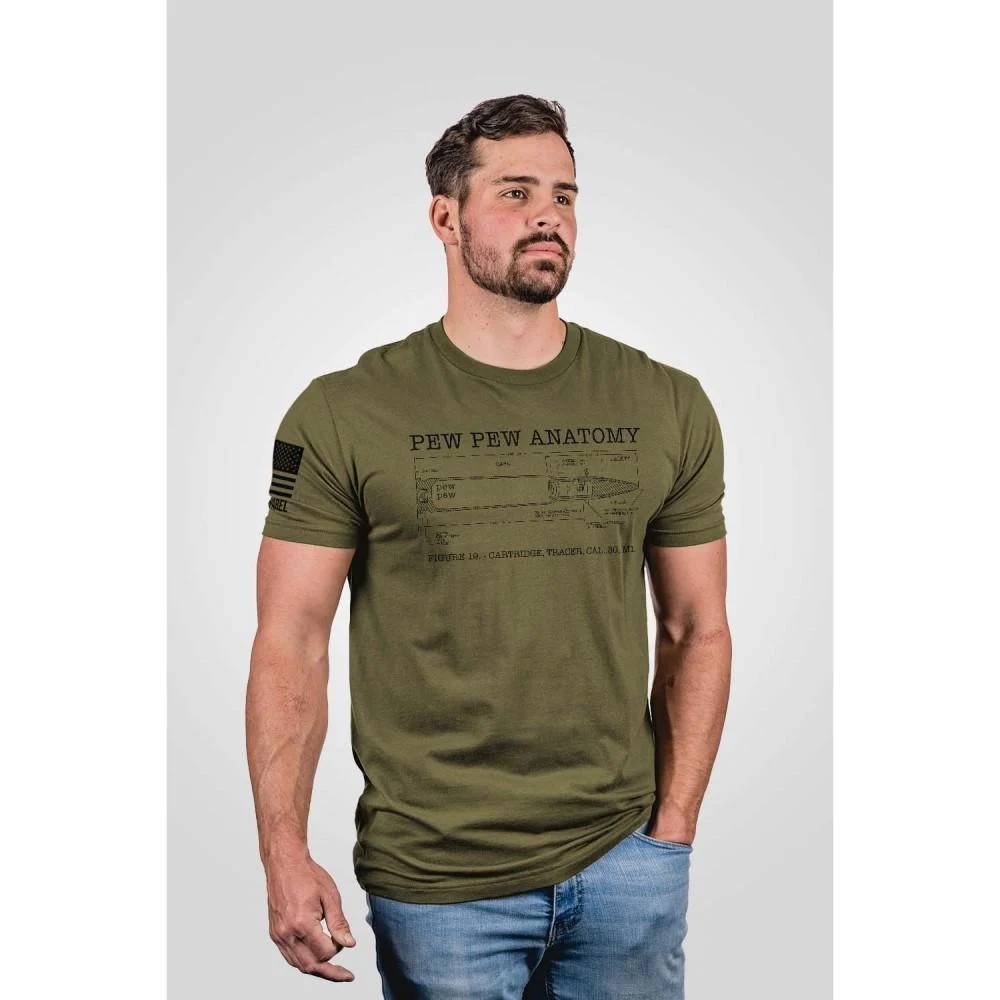 Nine Line Pew Pew Anatomy Short Sleeve Shirt Military Green XL - Echo 6 ...